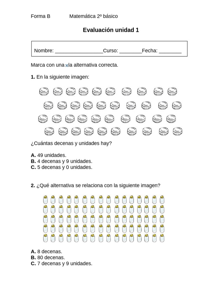 Matematica U1 Fila B | PDF