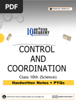 Chapter 7 Control and Coordination Handwritten Notes | PDF