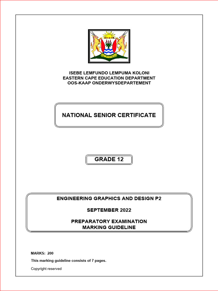 Grade 12 EGD P2 Marking Guideline | PDF | Kinematics | Mechanical ...
