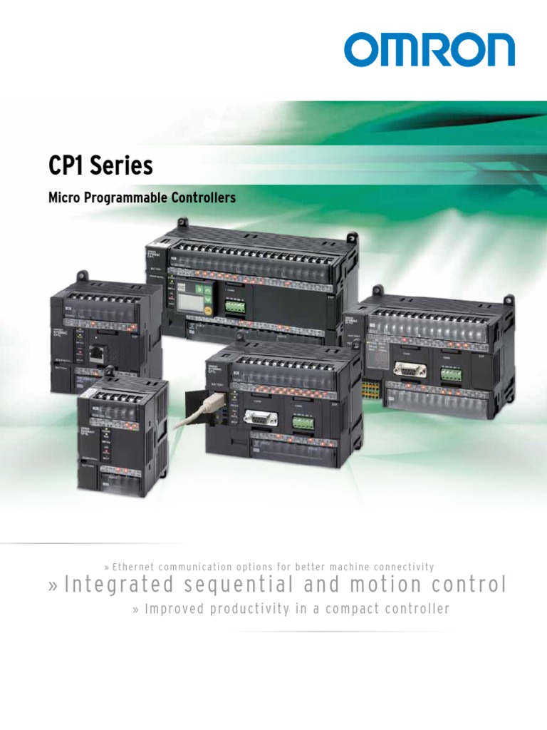 CP1 Series: Integrated Sequential and Motion Control | PDF | Programmable Logic Controller | Usb