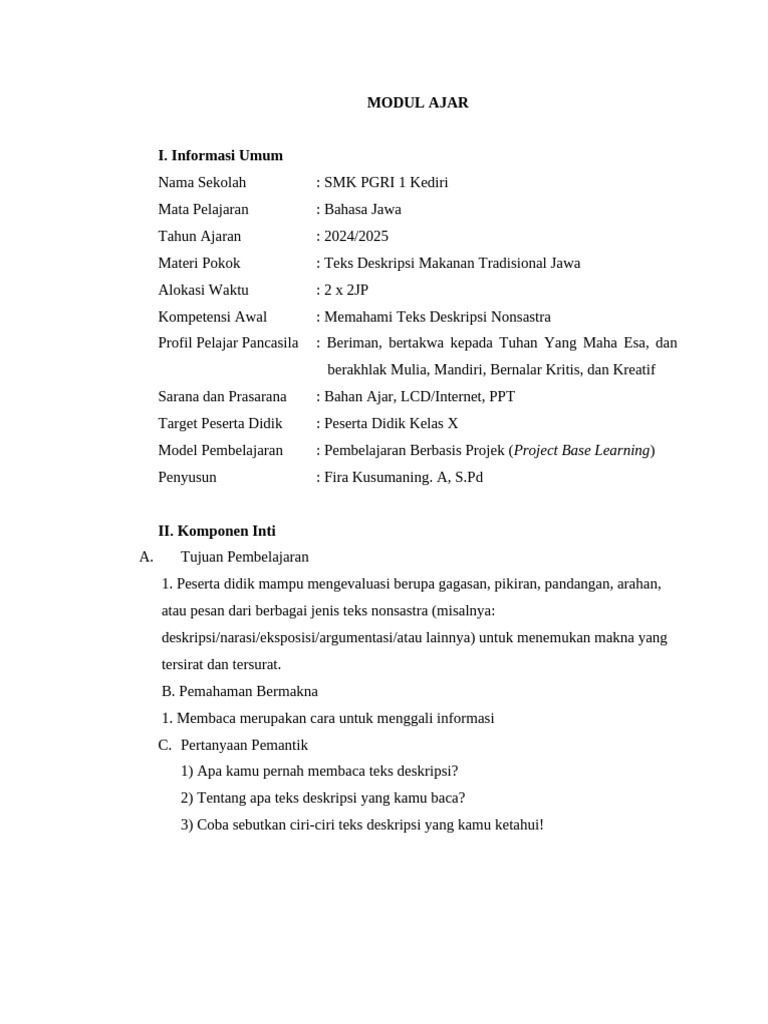 Bahan Ajar Peer Teaching | PDF