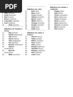 Adjetivos y Animales Español | PDF | Organismos