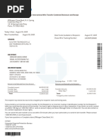 Bank of America Wire Transfer Receipt | PDF