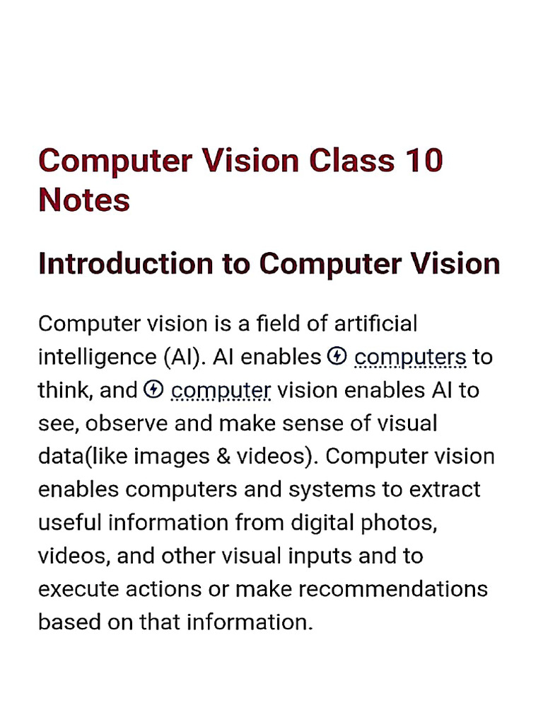 Computer Vision | PDF