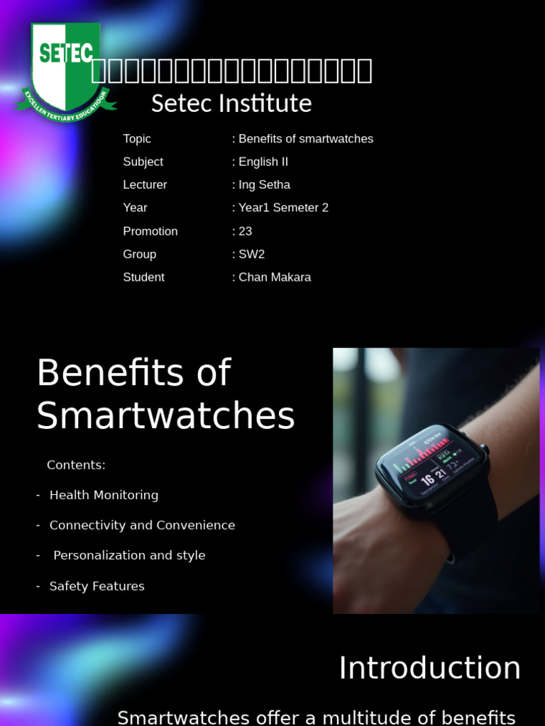 Key Benefits of Smartwatches | PDF | Smartwatch