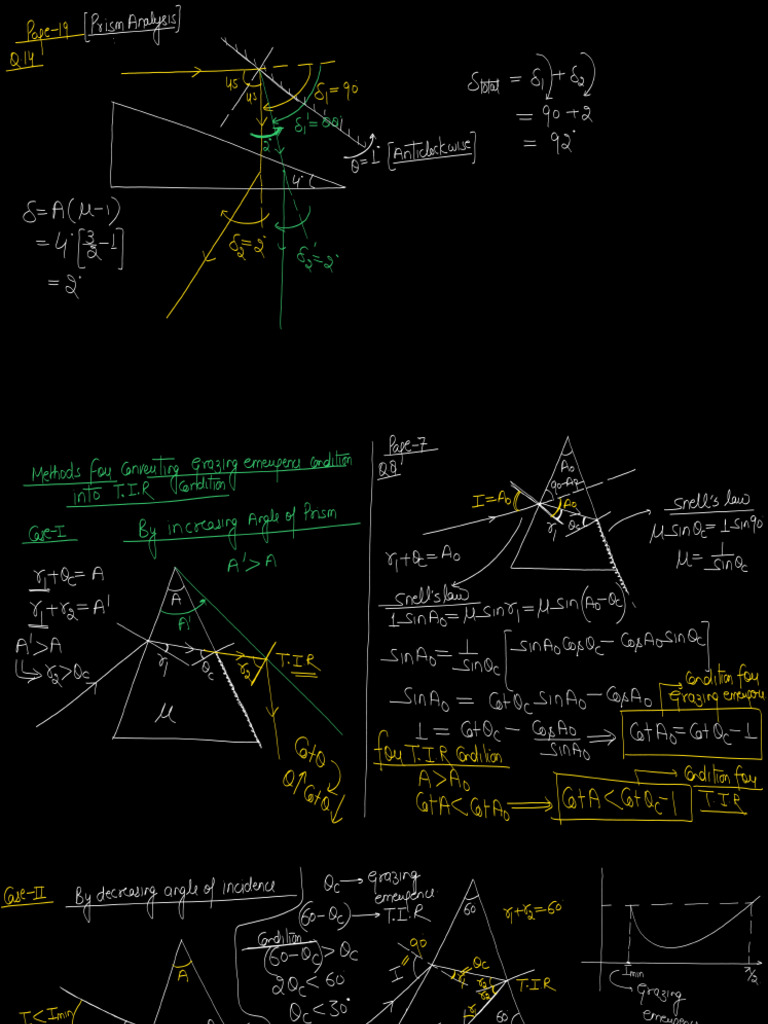 Optics Prism Analysis Lecture 2 | PDF