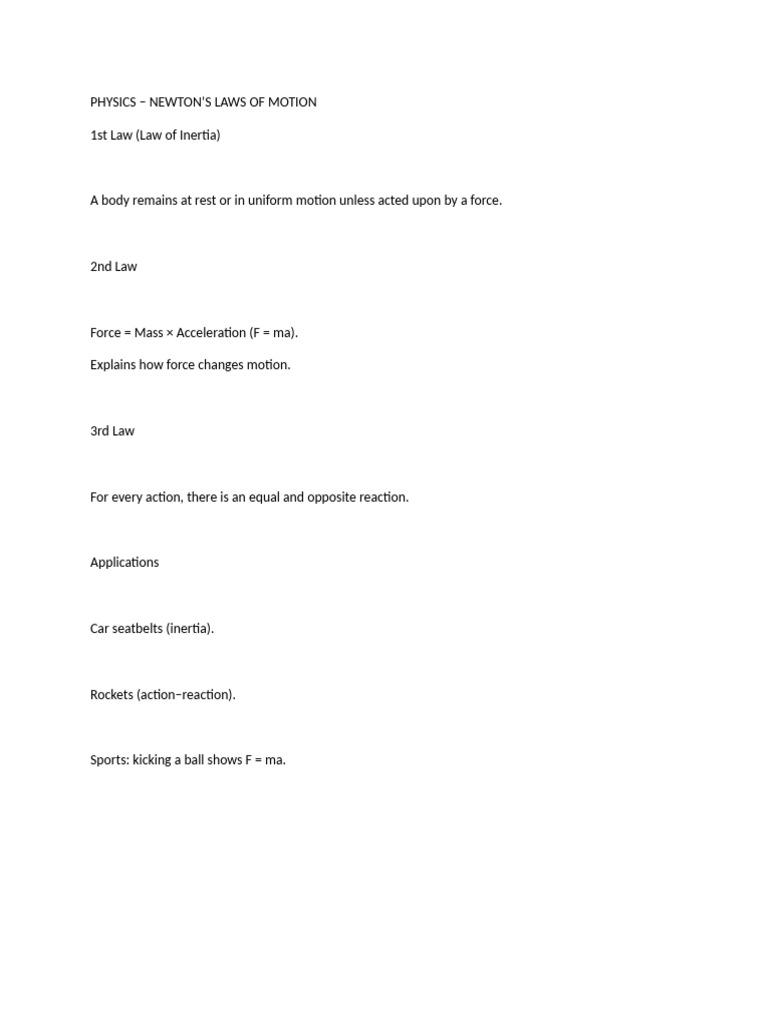Laws of Motion by Isaac Newton | PDF