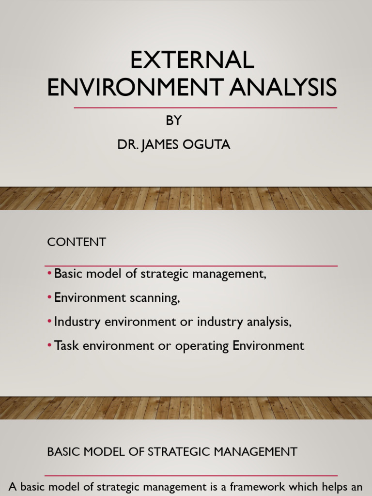2 External Environment Analysis | PDF | Strategic Management | Economics
