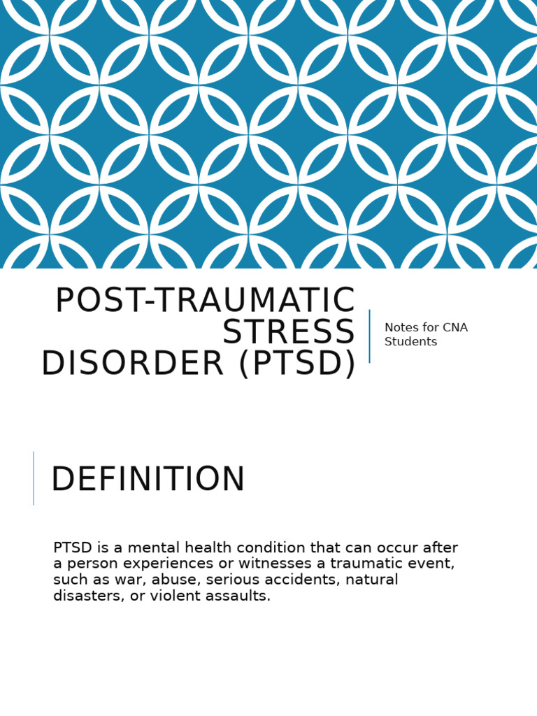 PTSD Cna Notes | PDF