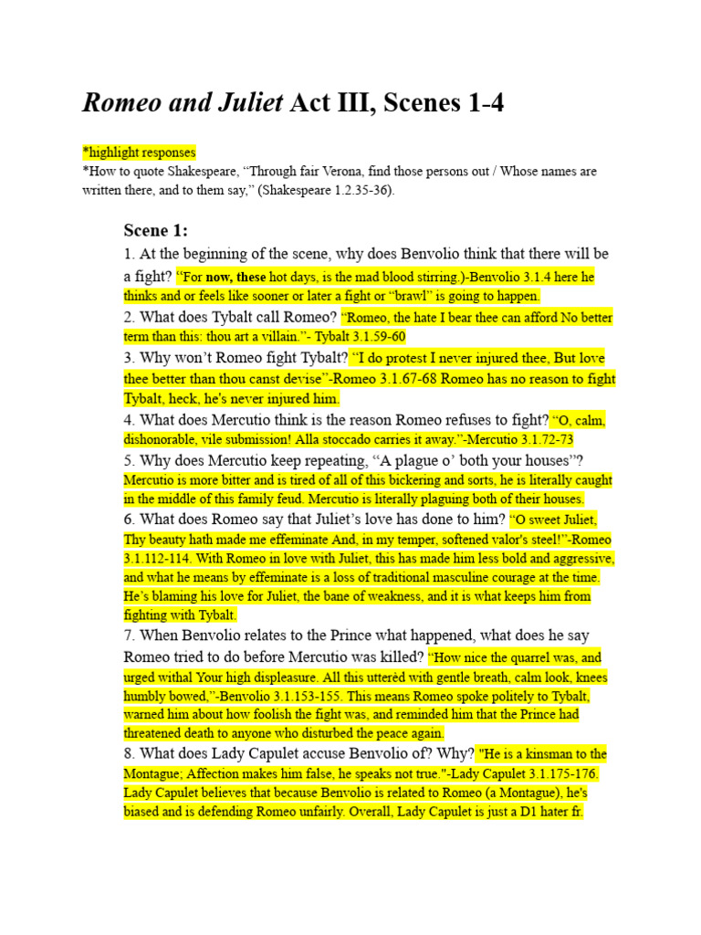 Friar Laurence's Argument Against Suicide | PDF | Characters In Romeo ...