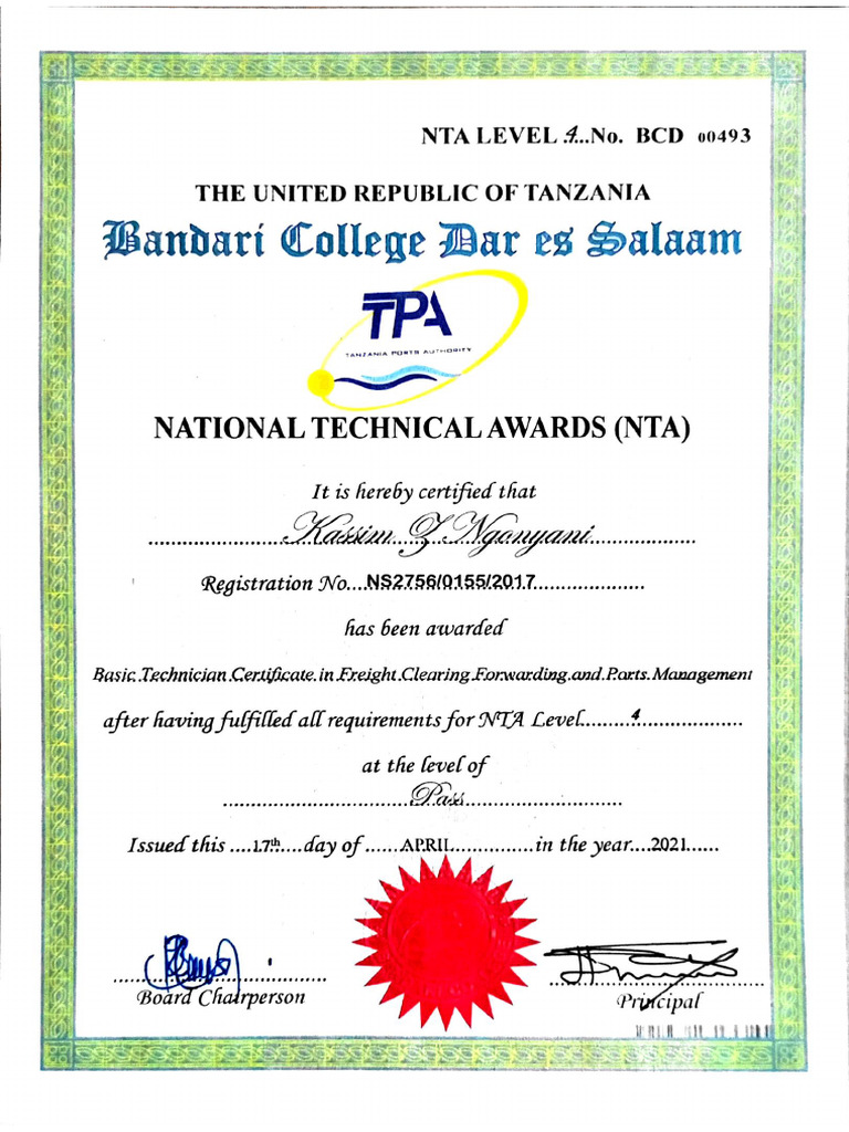 Kasim Basic TCH Cert | PDF