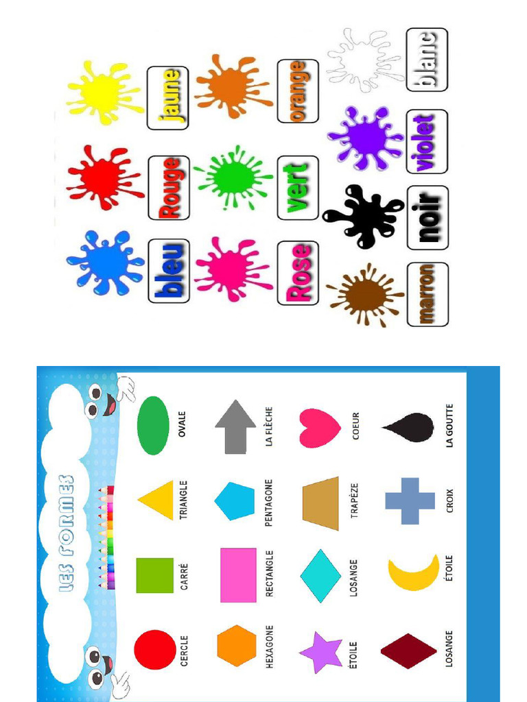 Les Couleurs Et Les Formes | PDF