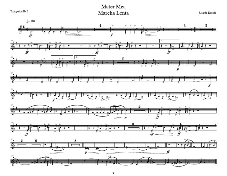 Mater Mea - Score - Trumpet in BB 2 | PDF