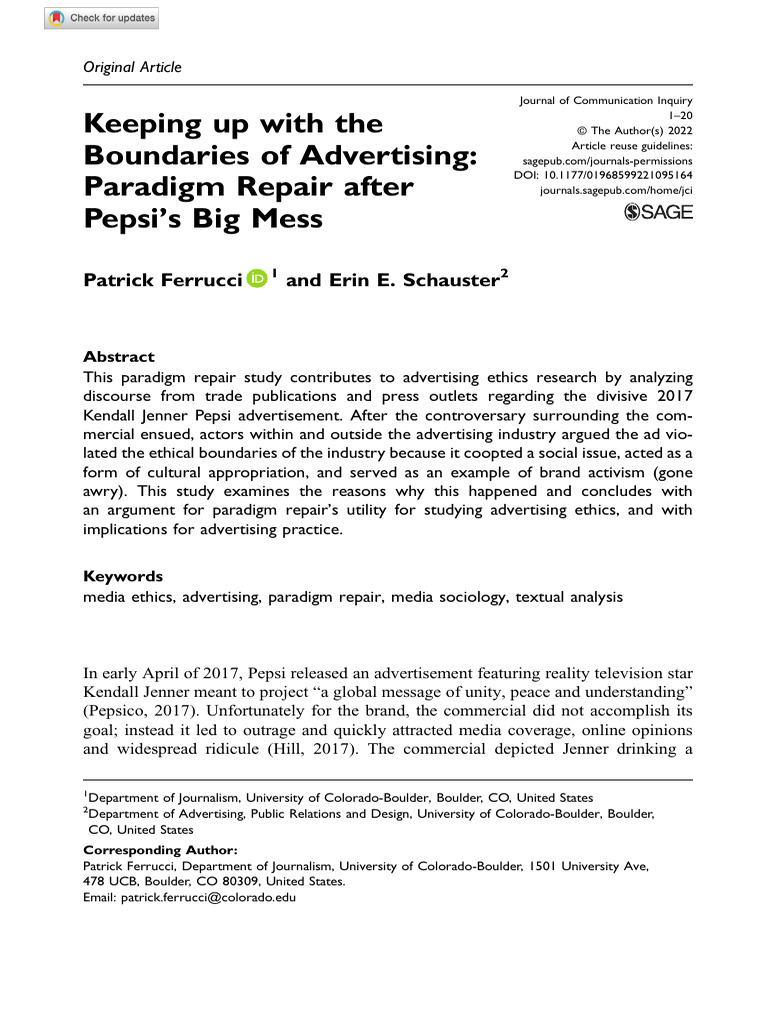 Pepsi Ad Controversy and Advertising Ethics | PDF | Brand | Ethnography