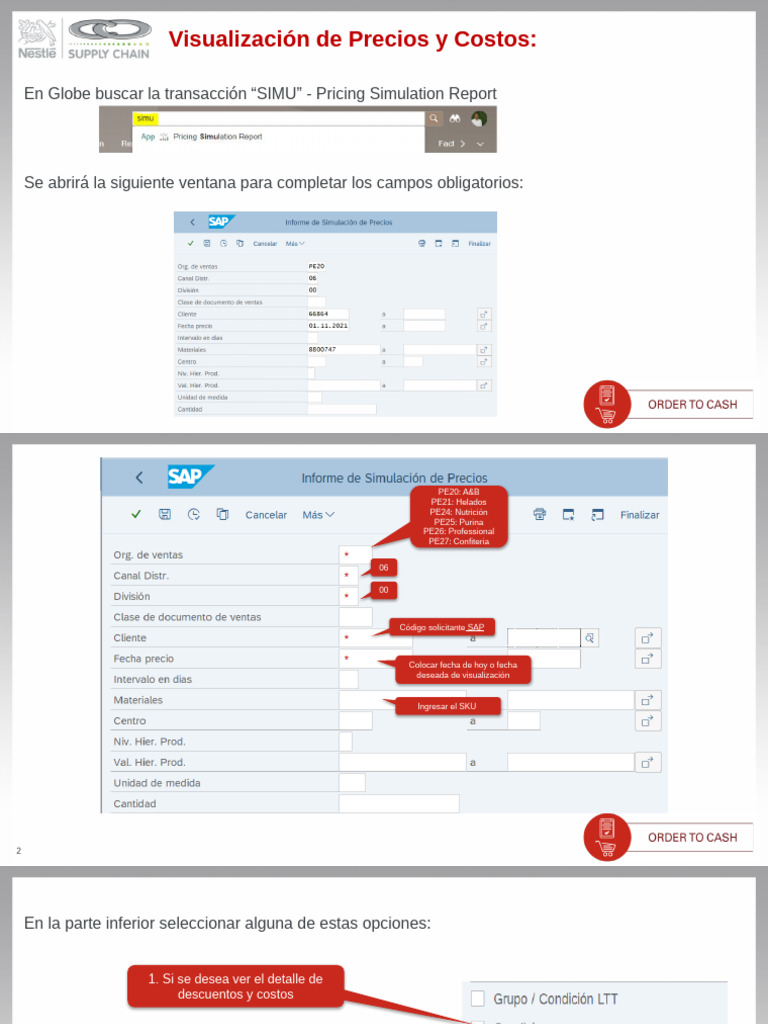Simulación de Precios y Costos en SAP | PDF