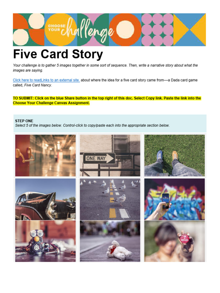 CYC Five Card Story | PDF