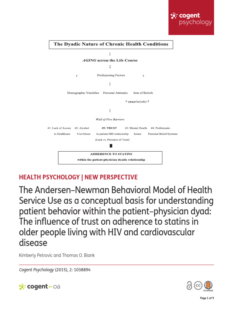 WHY USED The - Andersen-Newman - Behavioral - Model - of - Health - Ser ...
