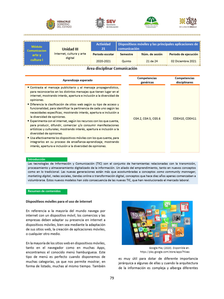 5 Apps Clave para Comunicación Móvil | PDF | Youtube | Internet
