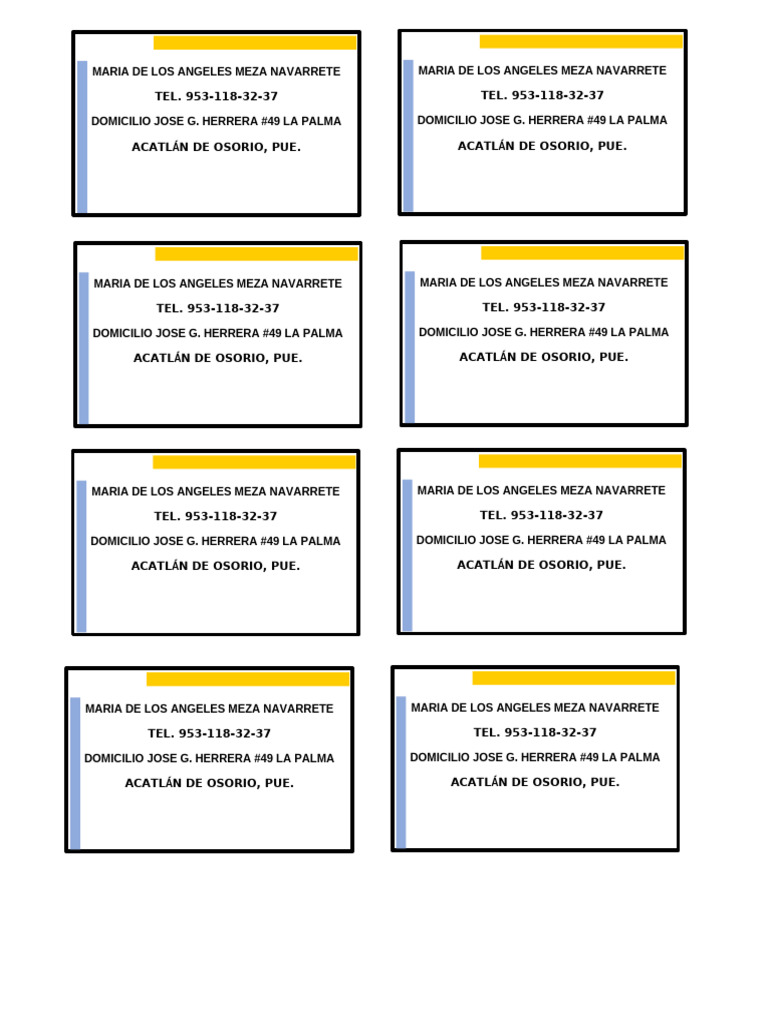 Datos de contacto de María Meza | PDF