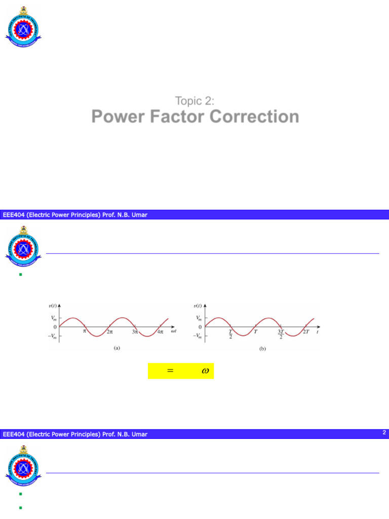 Power Factor Correction Overview | PDF | Ac Power | Electric Power