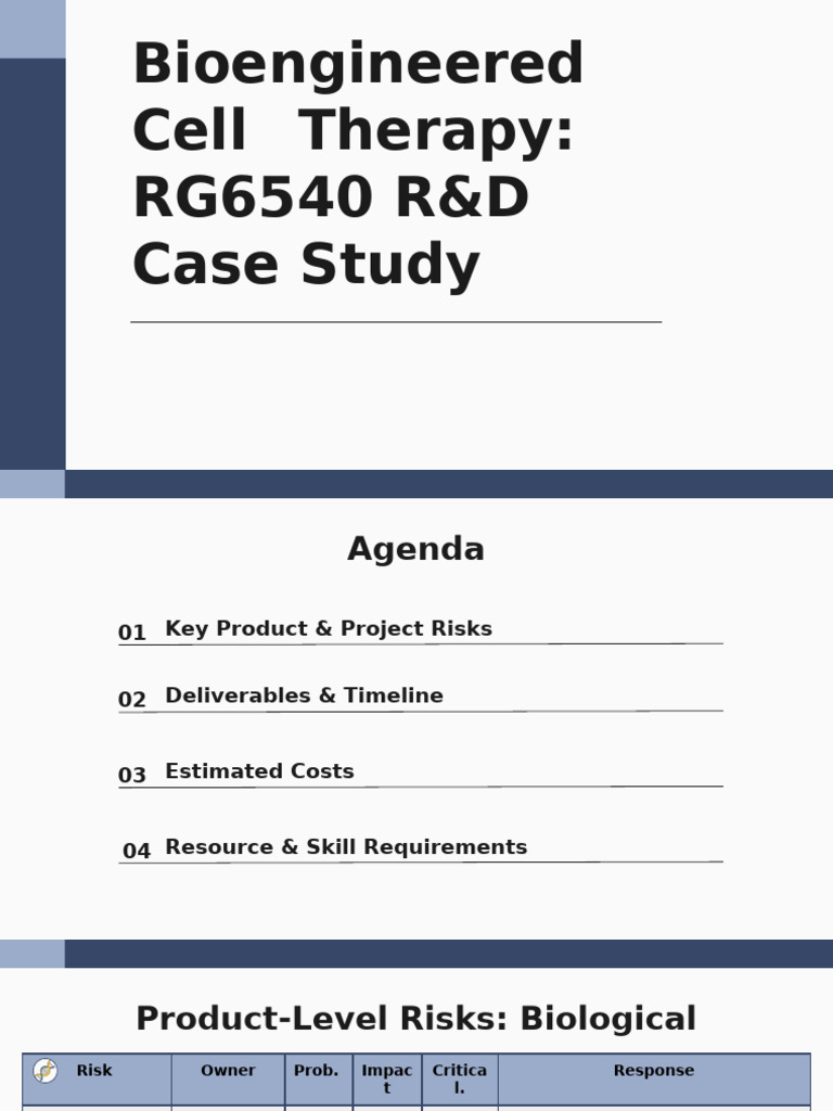 RG6540 Cell Therapy R&D Overview | PDF | Phases Of Clinical Research ...