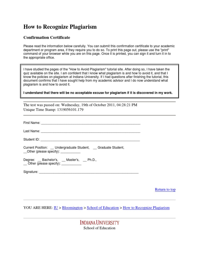 How To Recognize Plagiarism | PDF