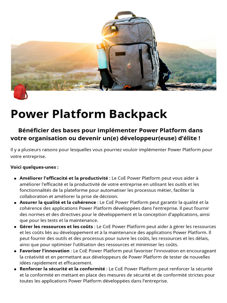 Power Platform pour PME : Guide d'implémentation | PDF | Application ...