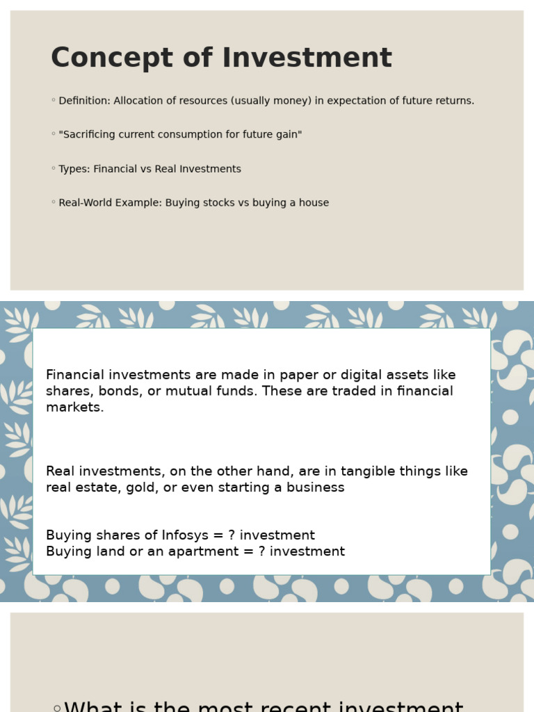 Understanding Investment Types and Strategies | PDF | Financial Risk ...