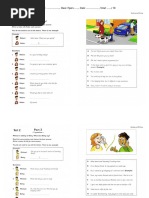 Flyers Practice Test - Reading & Writing | PDF