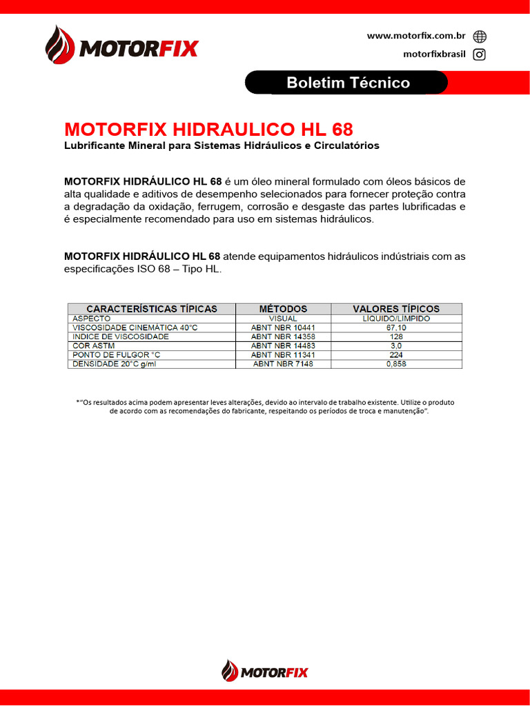 Motorfix Hidraulico Hl 68 Pds | PDF