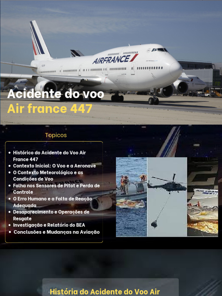 Acidente do Voo Air France 447: Causas e Lições | PDF | Aeronave | Avião