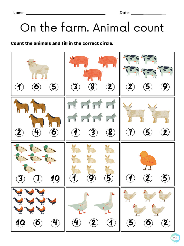 Animal Count Farm Animals | PDF