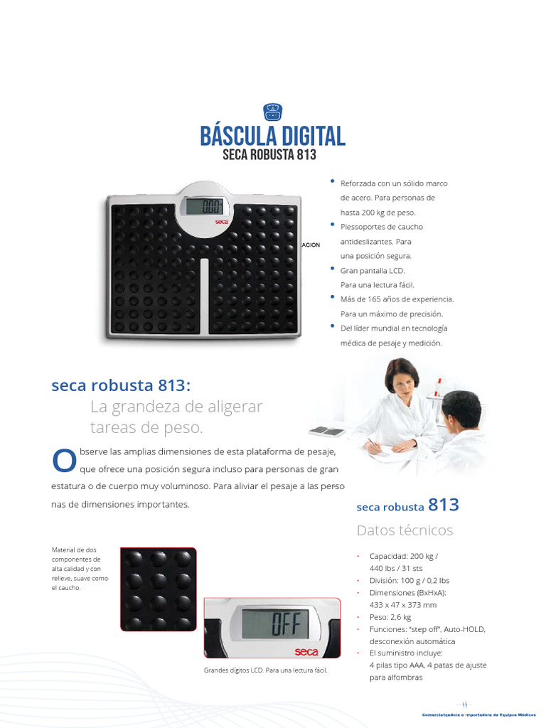 Bascula Digital SECA Robusta 813 FICHA TECNICAS | PDF