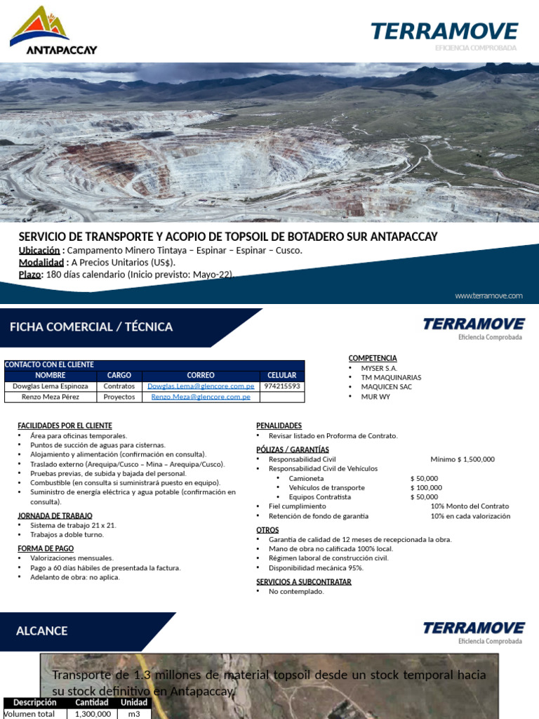 Antapaccay Topsoil Presentación Interna Cierre | PDF