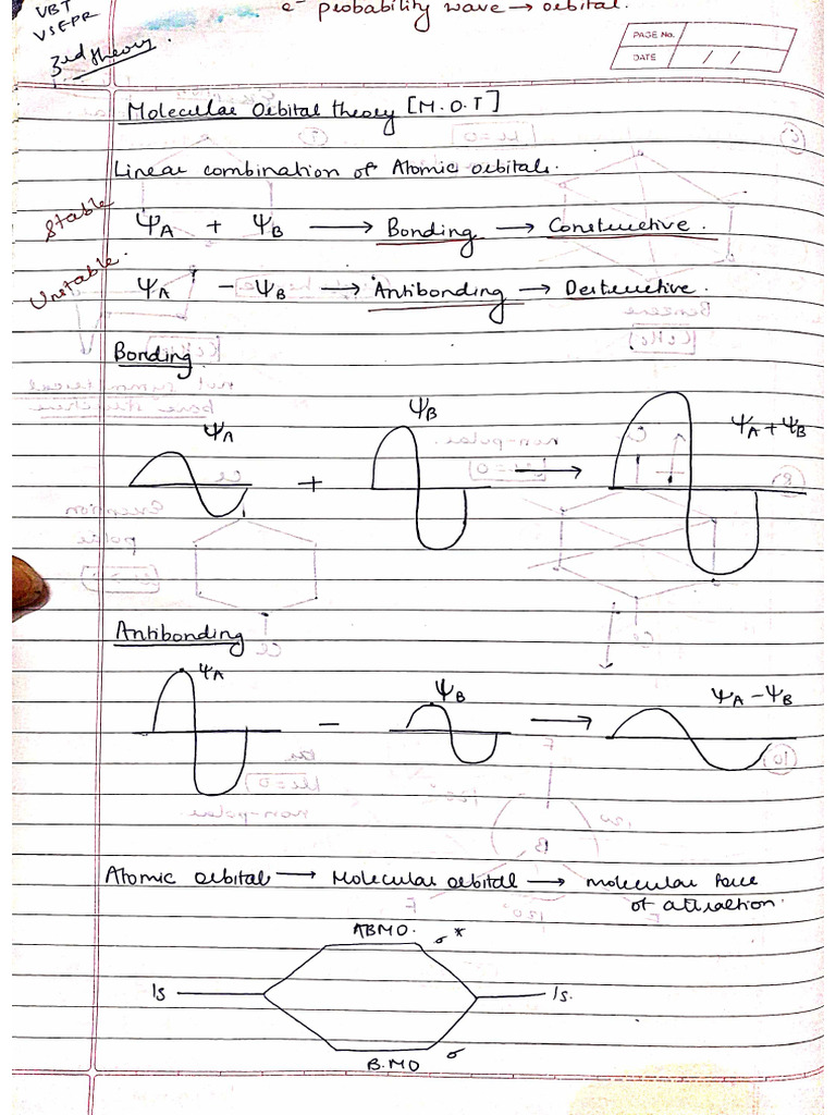 Molecular Orbital Theory Notes | PDF