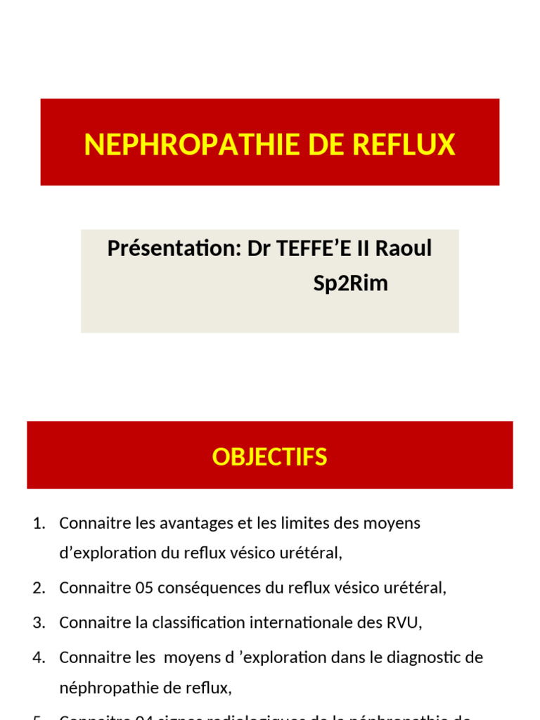 Diagnostic de la néphropathie de reflux | PDF | Urologie | Rein