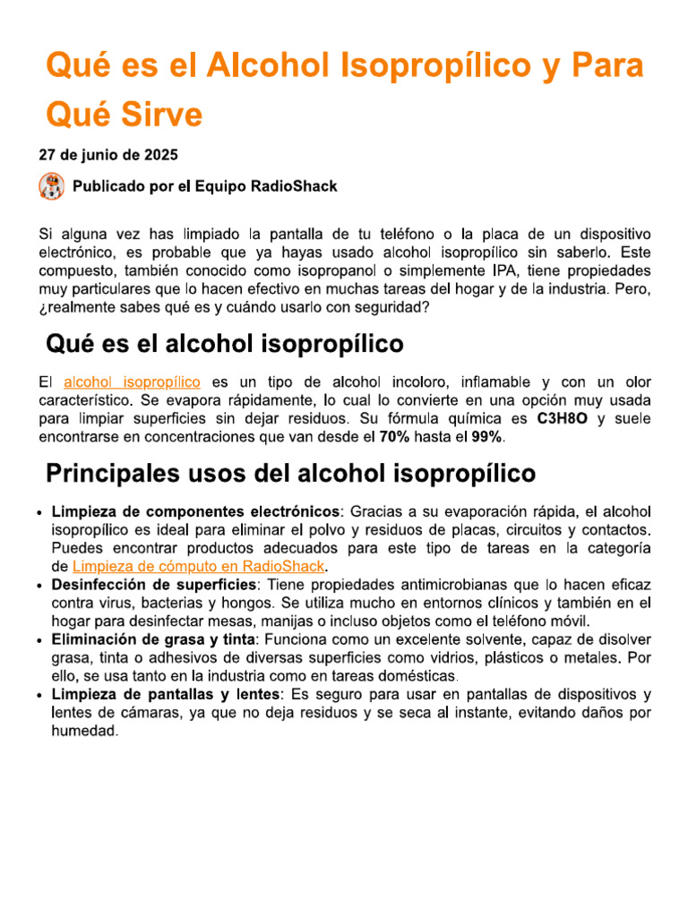 Alcohol ISO | PDF