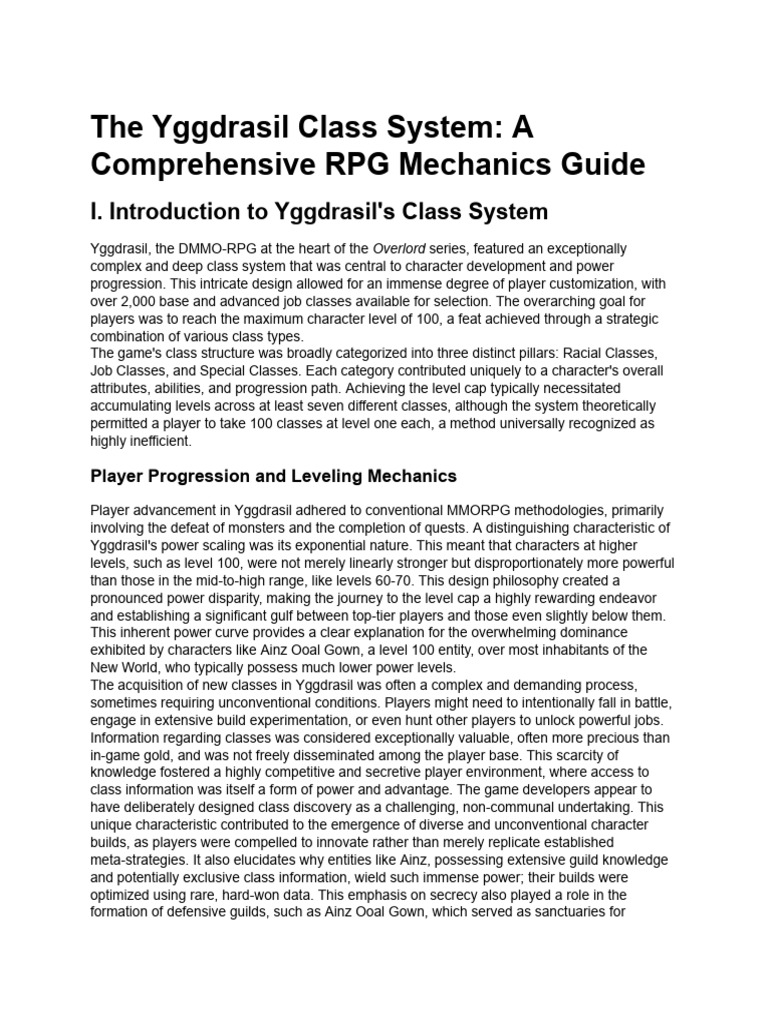 Overlord Class System Deep Dive | PDF | Race (Human Categorization)