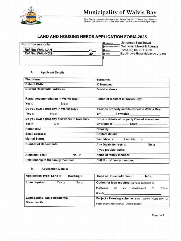 Municipality House Application Forms | PDF