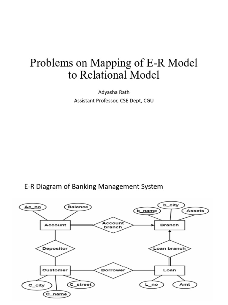 E-R Model to Relational Model Mapping | PDF