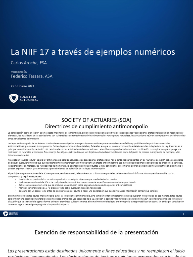 Enfoque de Asignación de Primas NIIF 17 | PDF | Ley de Competencia ...