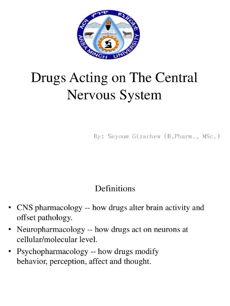 Drugs Acting On The Cns 29183258 | PDF