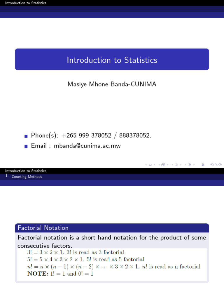 Counting Methods Lecture | PDF | Permutation | Mathematical Analysis