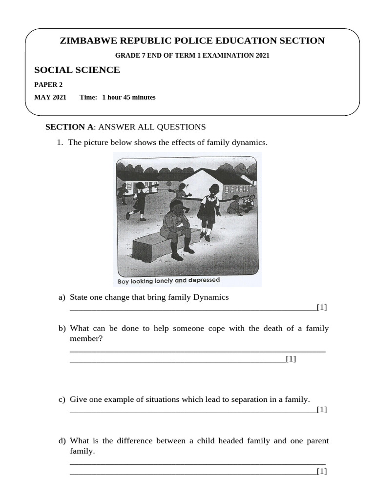 Grade 7 Social Science Exam 2021 | PDF | Jesus | Marriage