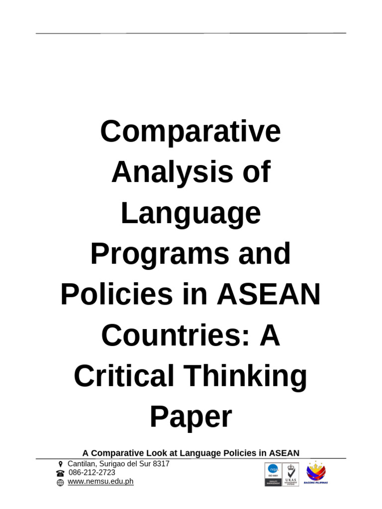 ASEAN Language Policies Comparison | PDF | Multilingualism | Cambodia