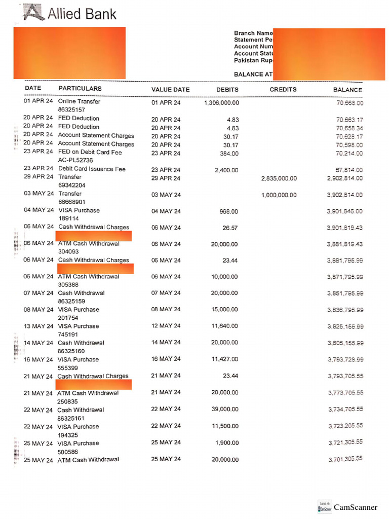 Bank Statement Sample - D | PDF