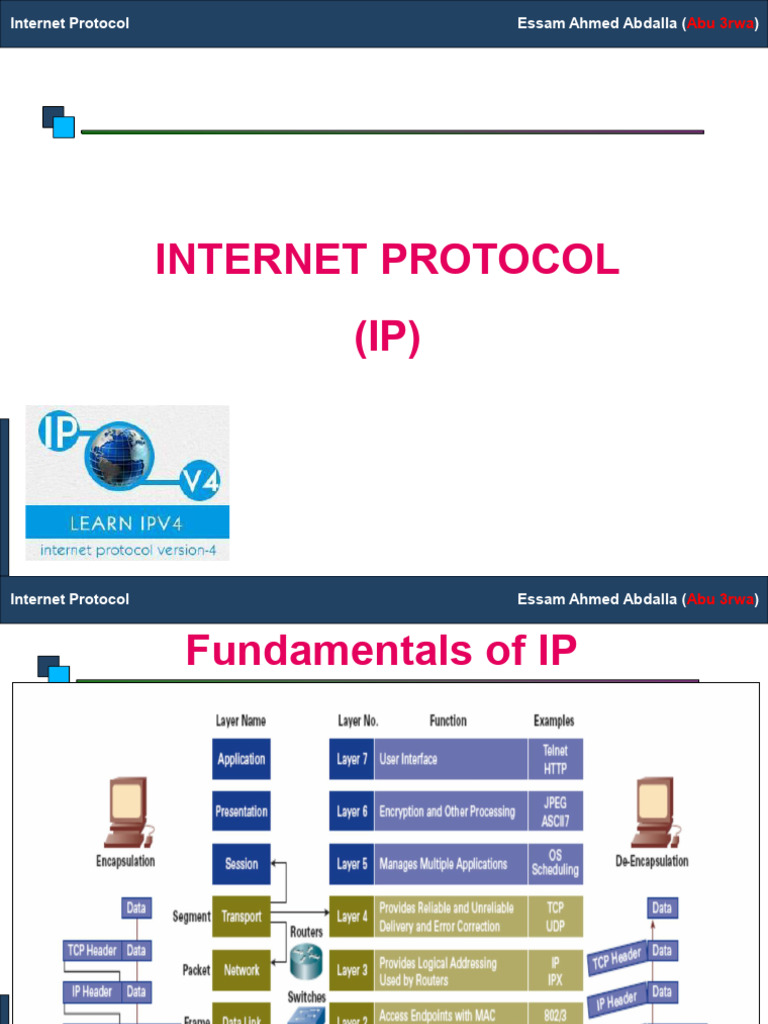 03 - IP Address | PDF | Internet Protocols | Ip Address