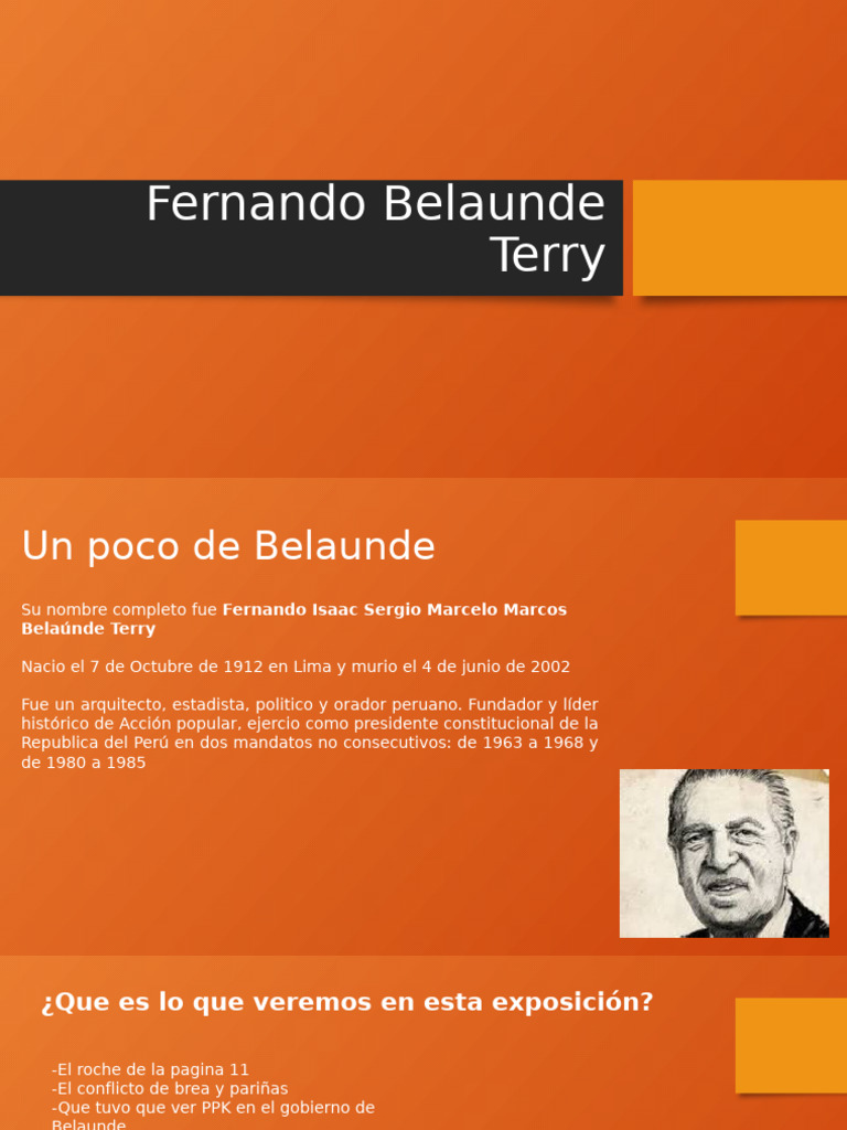 Biografía de Fernando Belaunde Terry | PDF | Comunidad andina | Gobierno