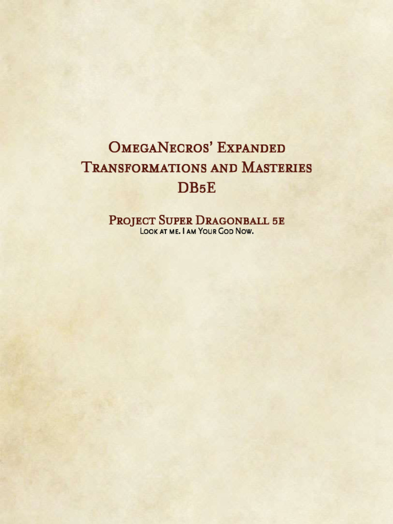 SDB5E Expanded Transformations | PDF