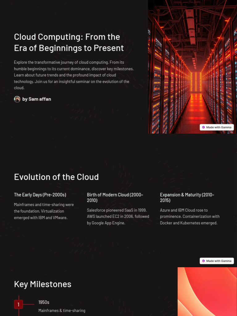 Cloud Computing From The Era of Beginnings To Present | PDF